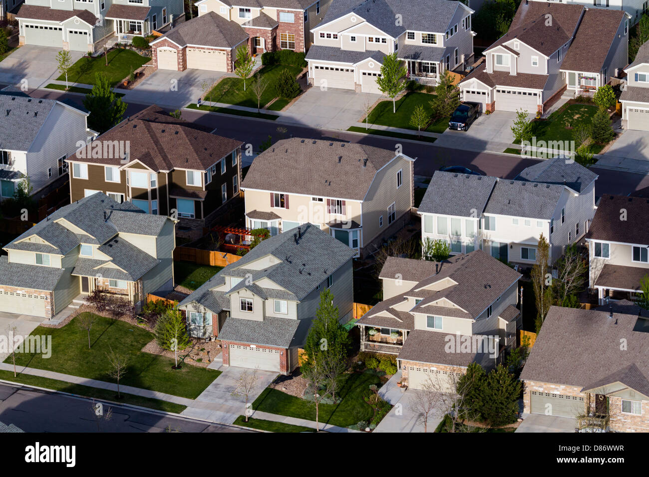 Typical american suburban development Stock Photo - Alamy