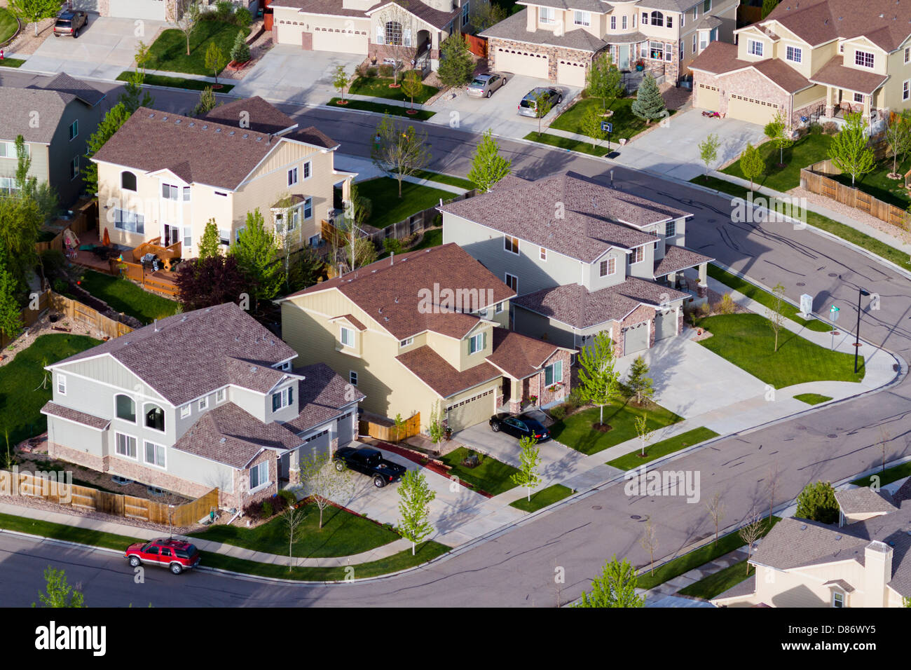 Typical american suburban development Stock Photo - Alamy