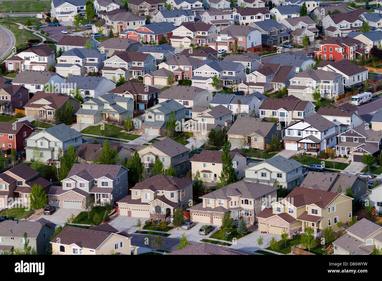 Typical american suburban development Stock Photo - Alamy