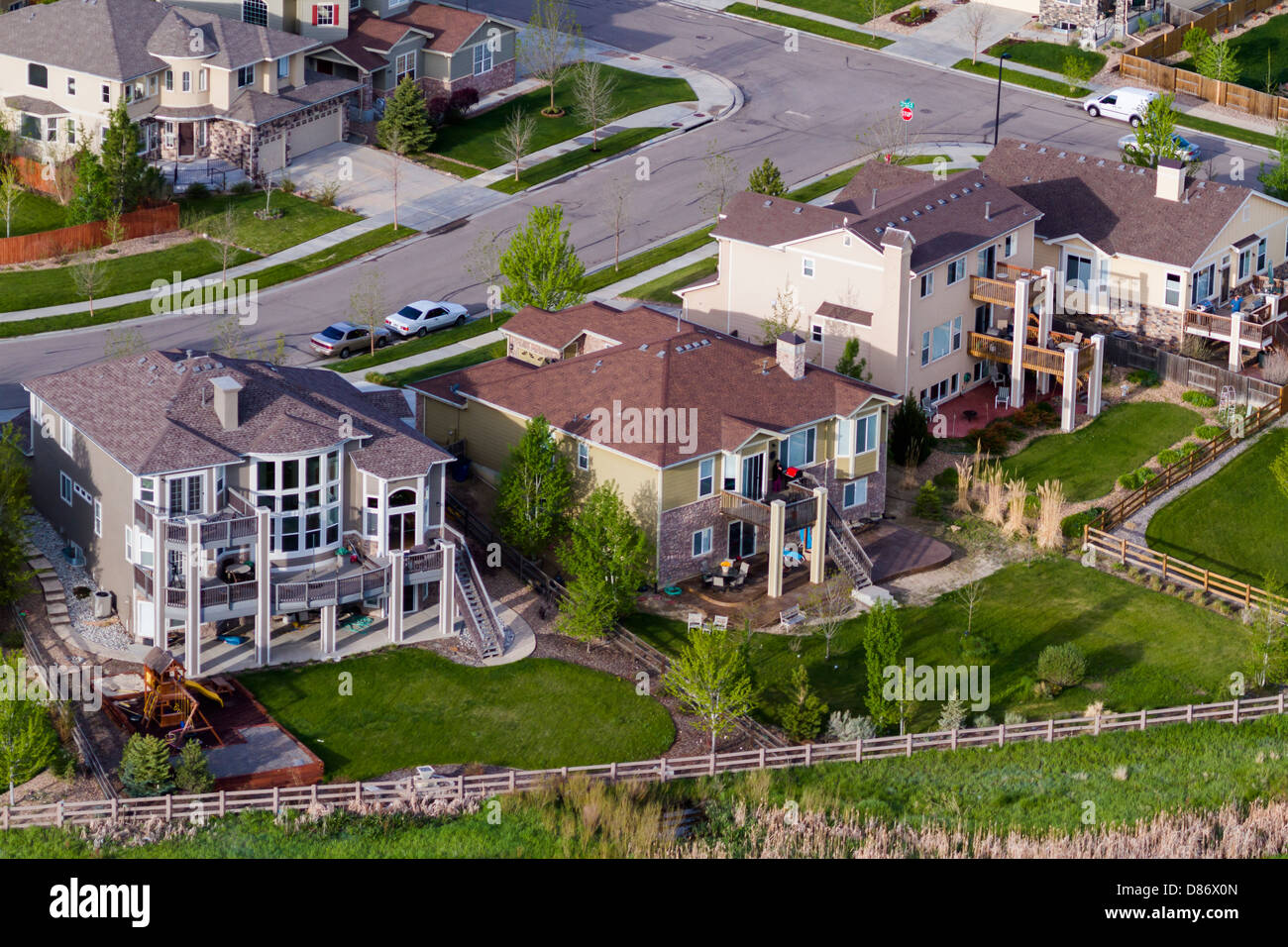 Typical american suburban development Stock Photo - Alamy