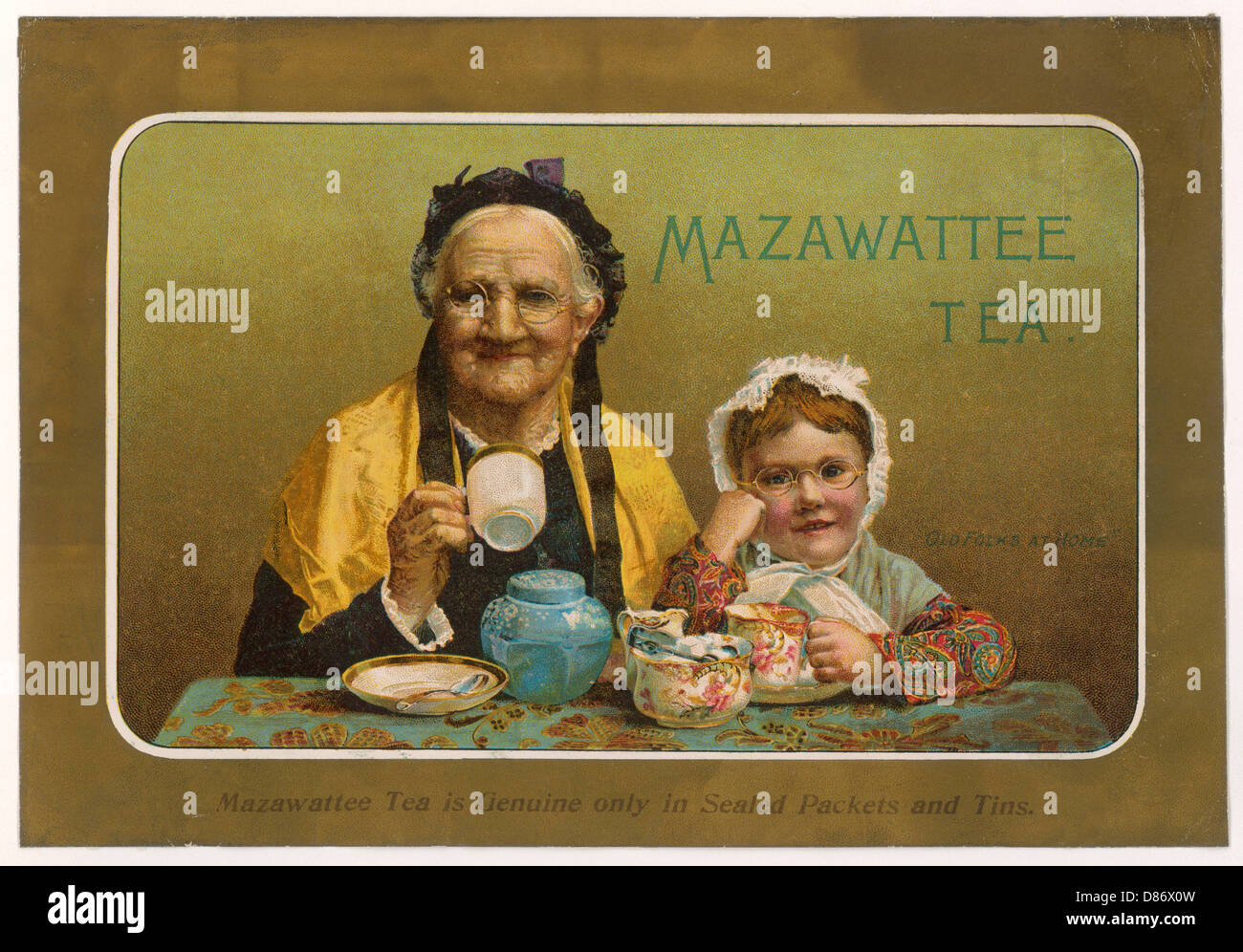 Mazawattee Tea Advert Stock Photo - Alamy