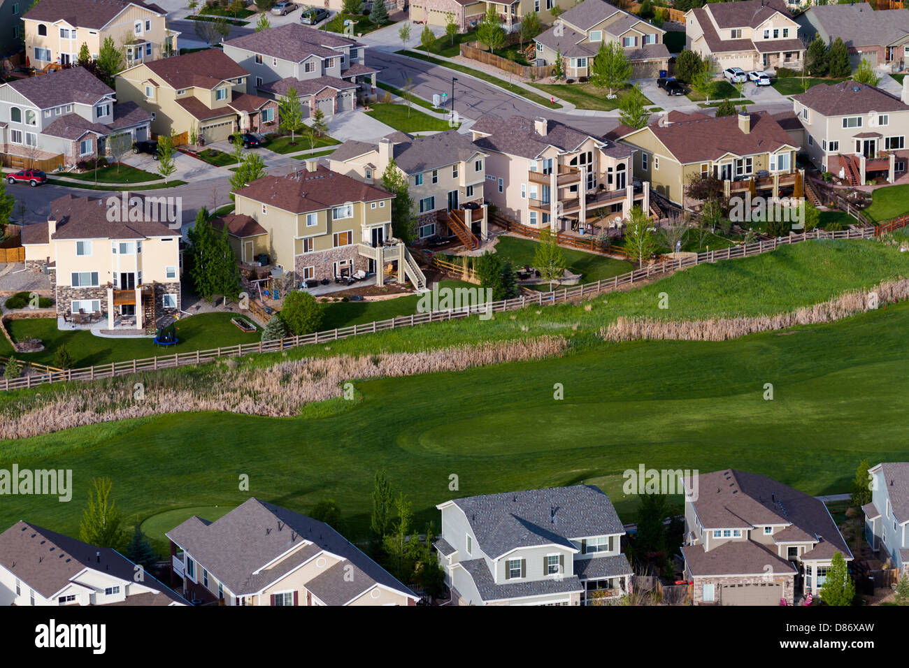Typical american suburban development Stock Photo - Alamy