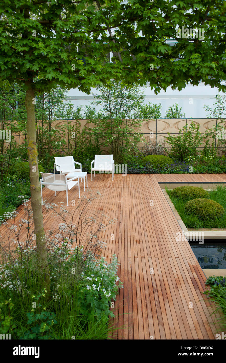 London, UK. 20th May 2013. The Brewin Dolphin Garden designed by Robert ...