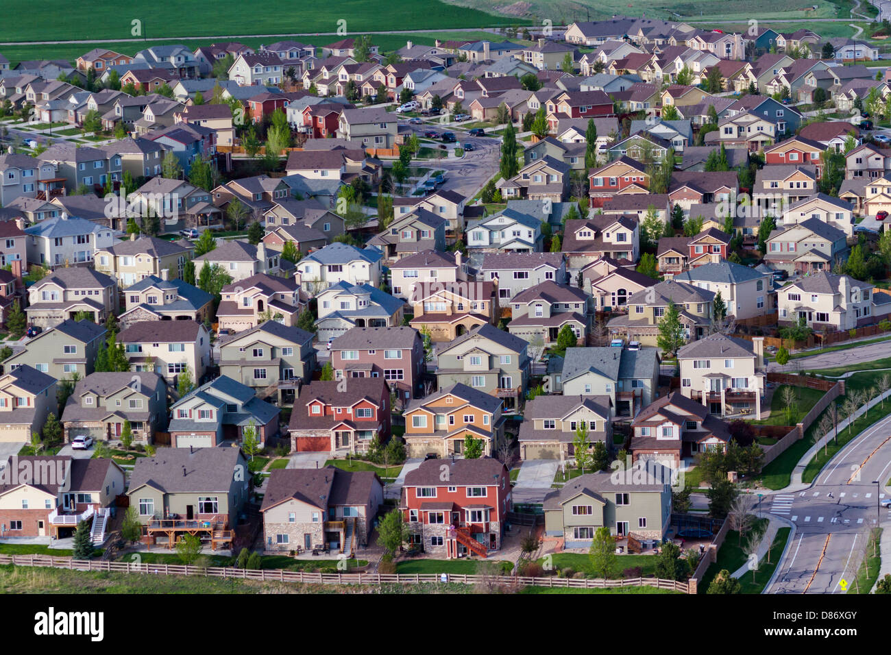 Typical american suburban development Stock Photo - Alamy