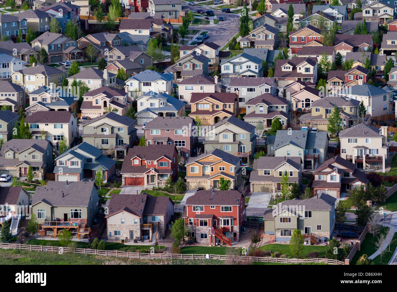 Typical american suburban development Stock Photo - Alamy
