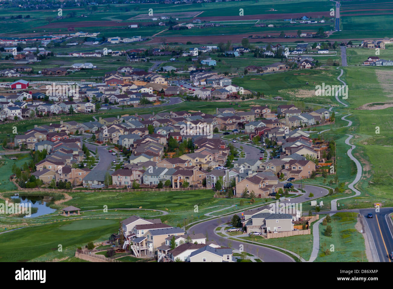 Typical american suburban development Stock Photo - Alamy