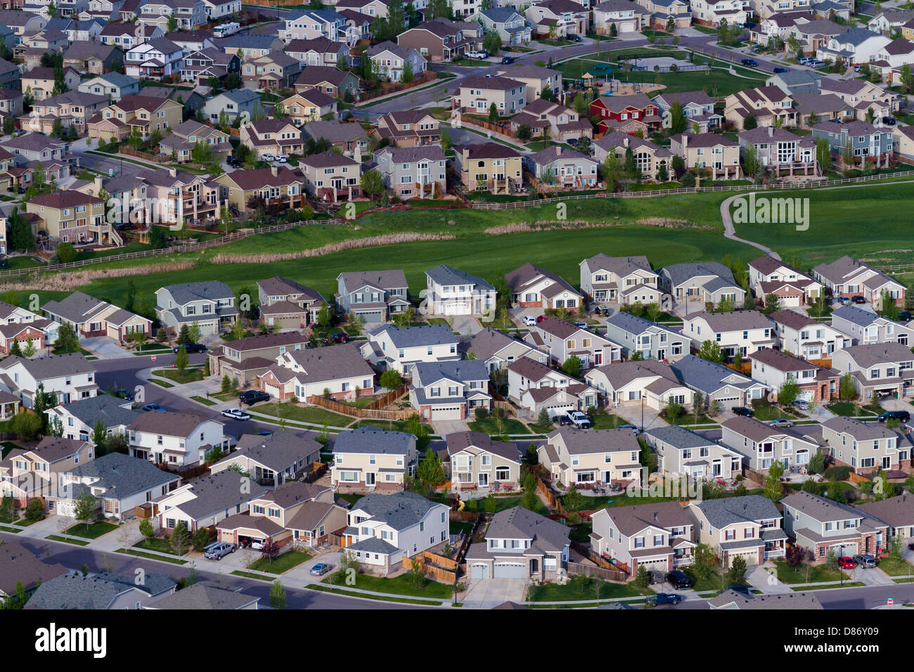 Typical american suburban development Stock Photo - Alamy