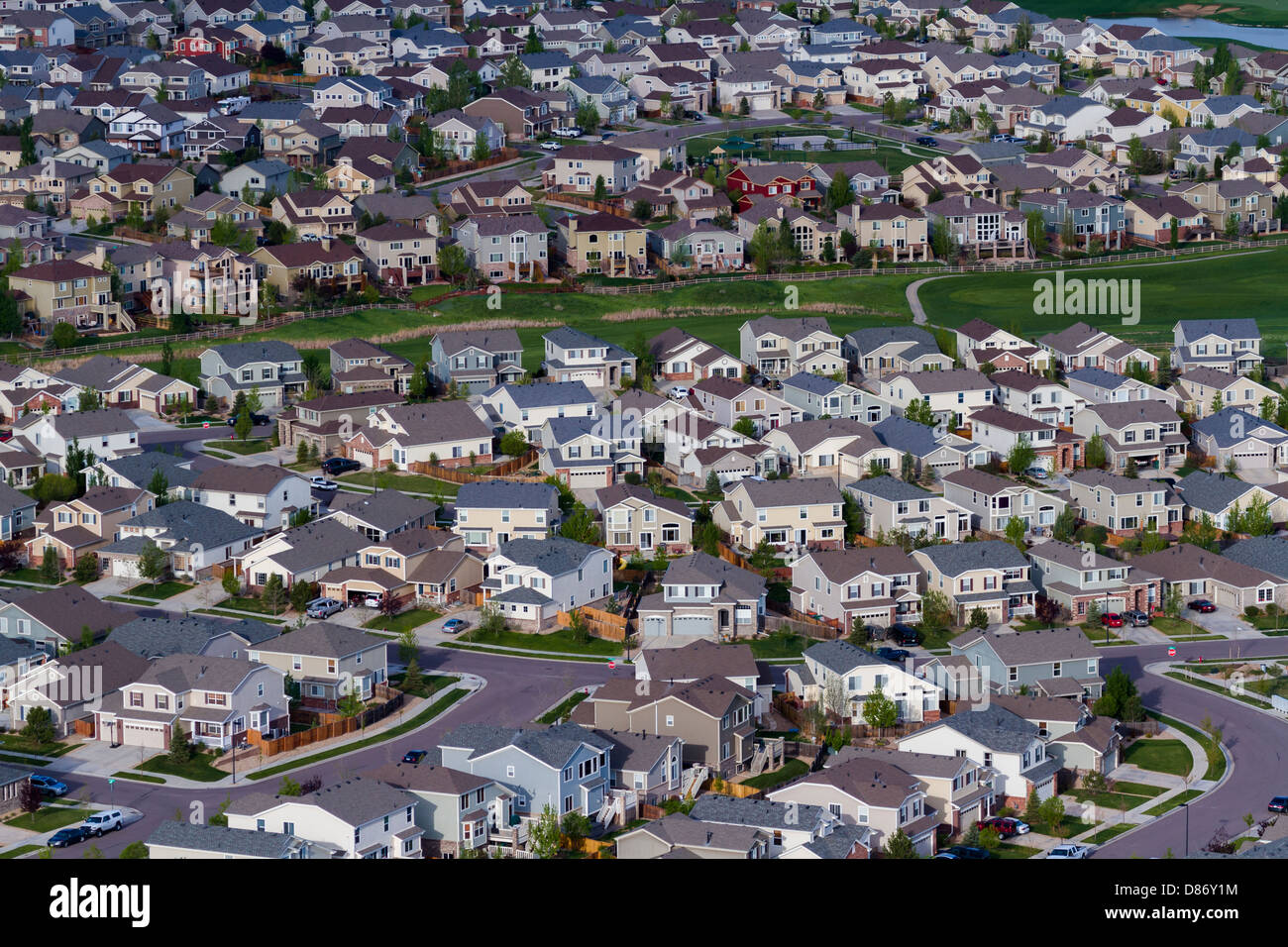Typical american suburban development Stock Photo - Alamy