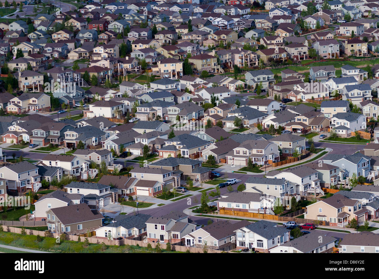 Typical american suburban development Stock Photo - Alamy