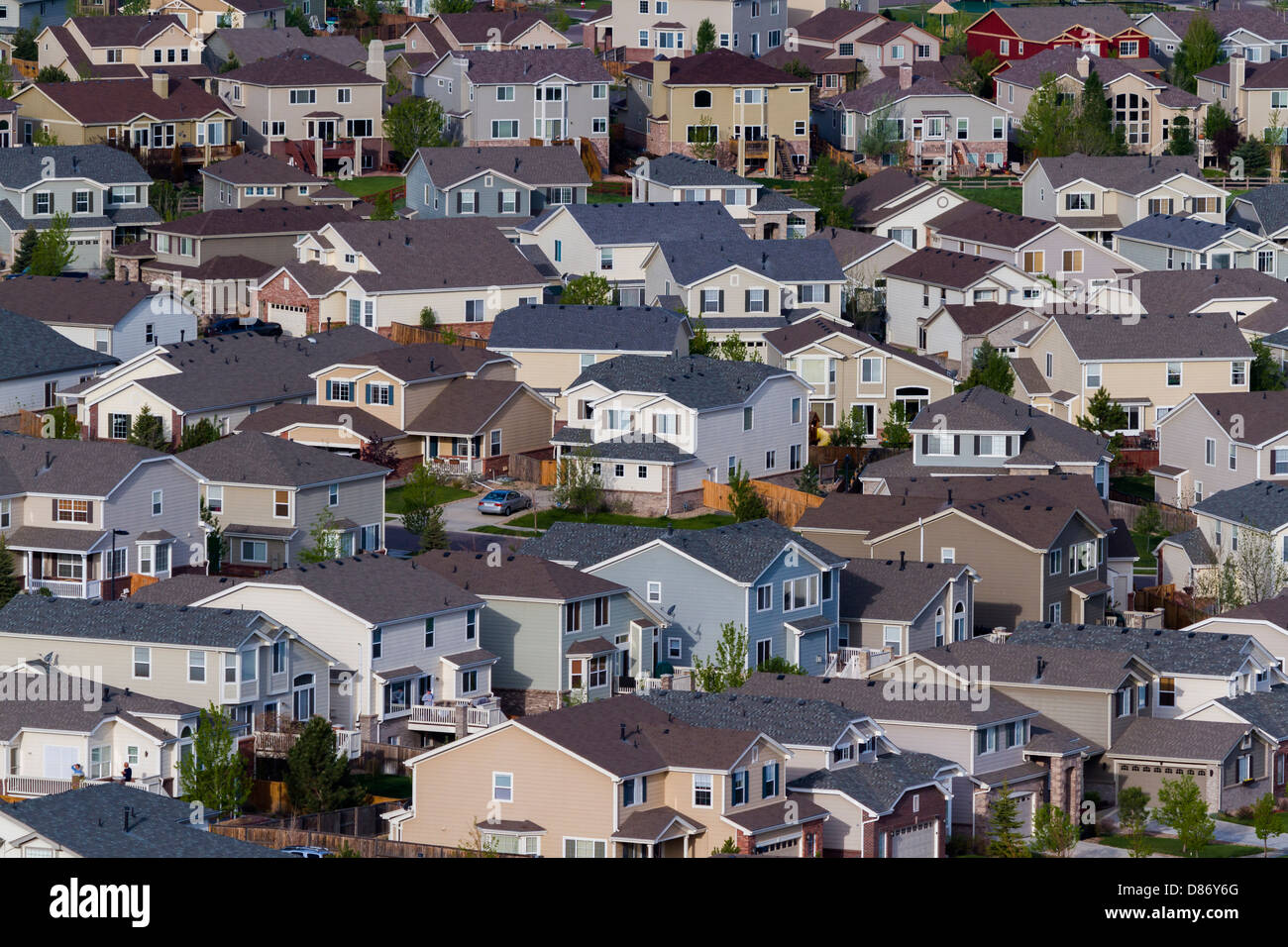 Typical american suburban development Stock Photo - Alamy