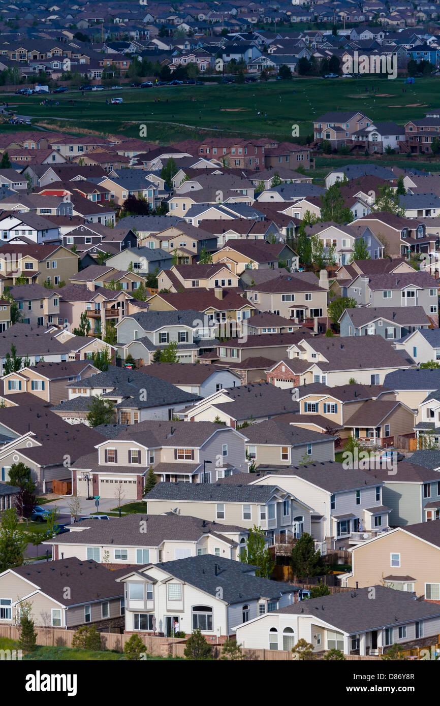 Typical american suburban development Stock Photo - Alamy