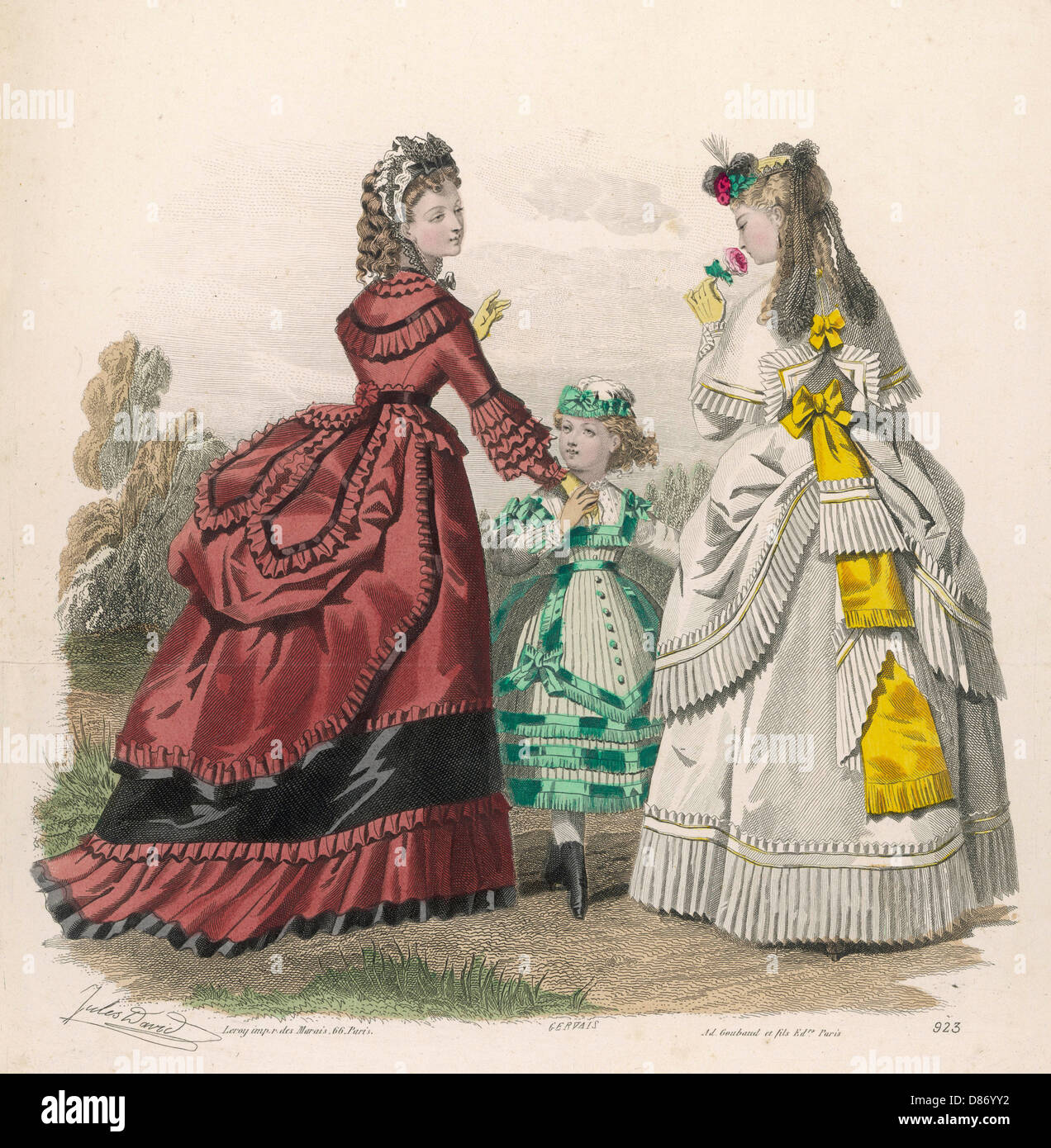 COSTUME MAY 1869 Stock Photo - Alamy