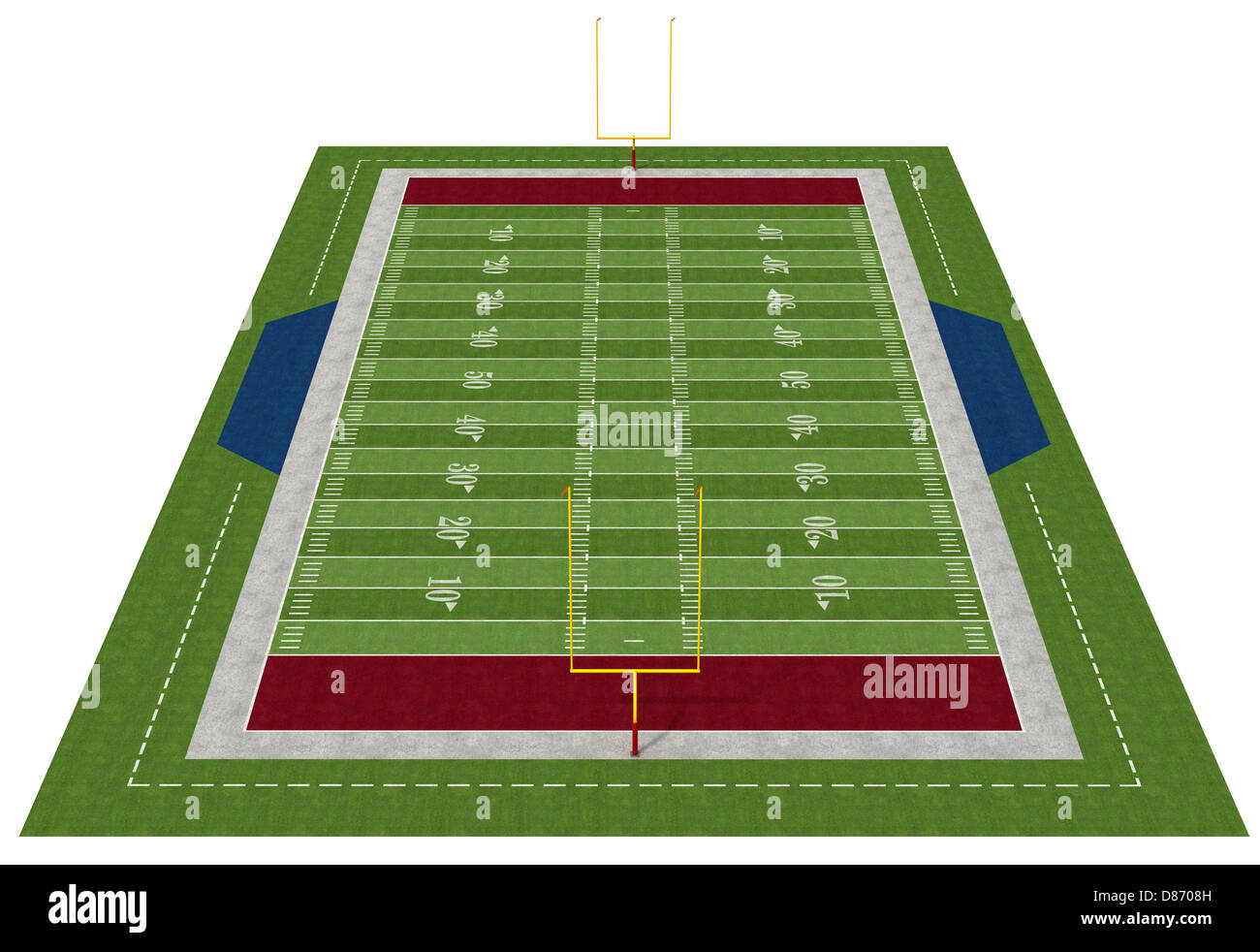 American Football Field Perspective High Resolution Stock Photography ...