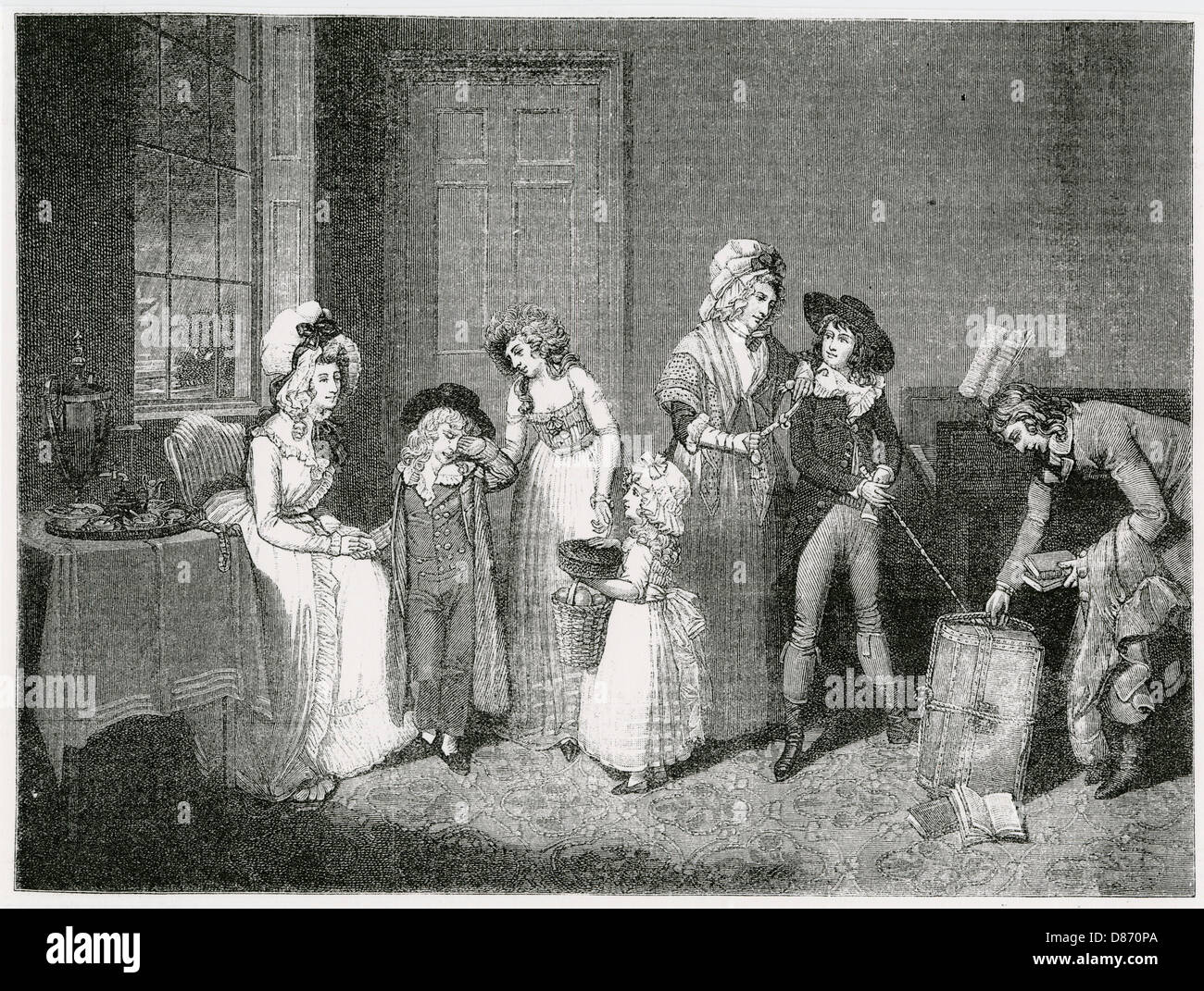 PUPILS LEAVE FOR SCHOOL Stock Photo - Alamy