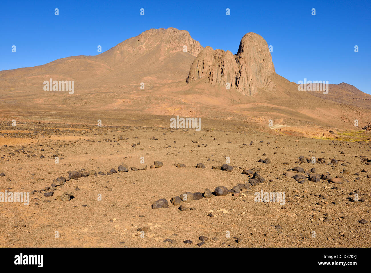 Algeria, View of Mount Tahat and Hoggar Mountains Stock Photo - Alamy