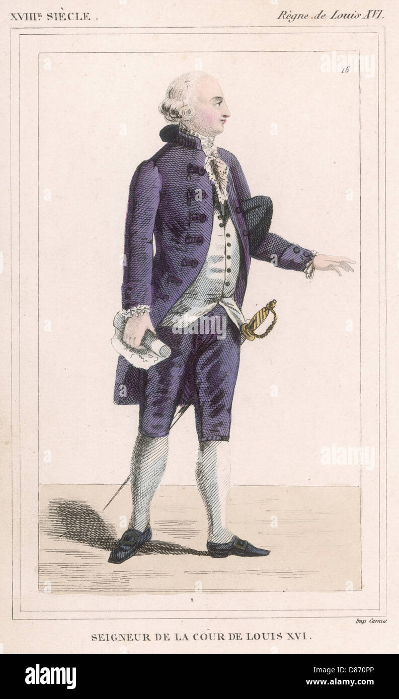 French gentleman 1780 Stock Photo - Alamy