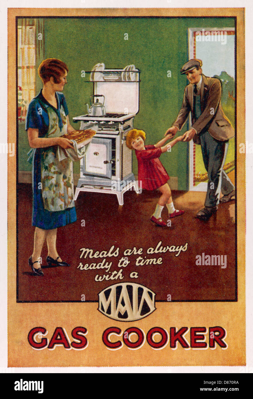 Advert for Main gas cooker Stock Photo - Alamy
