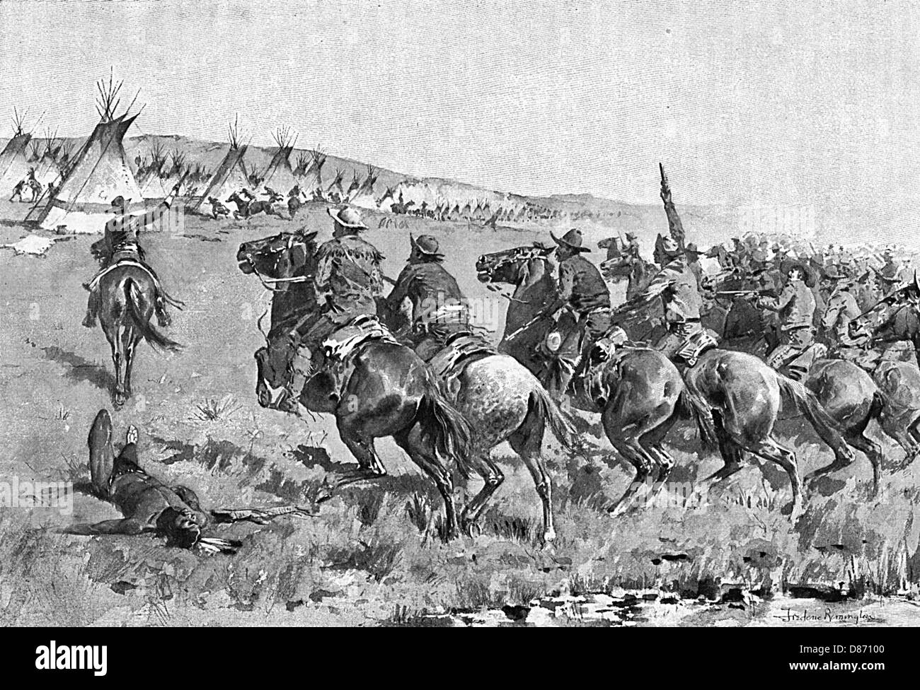 Native american attack hi-res stock photography and images - Alamy