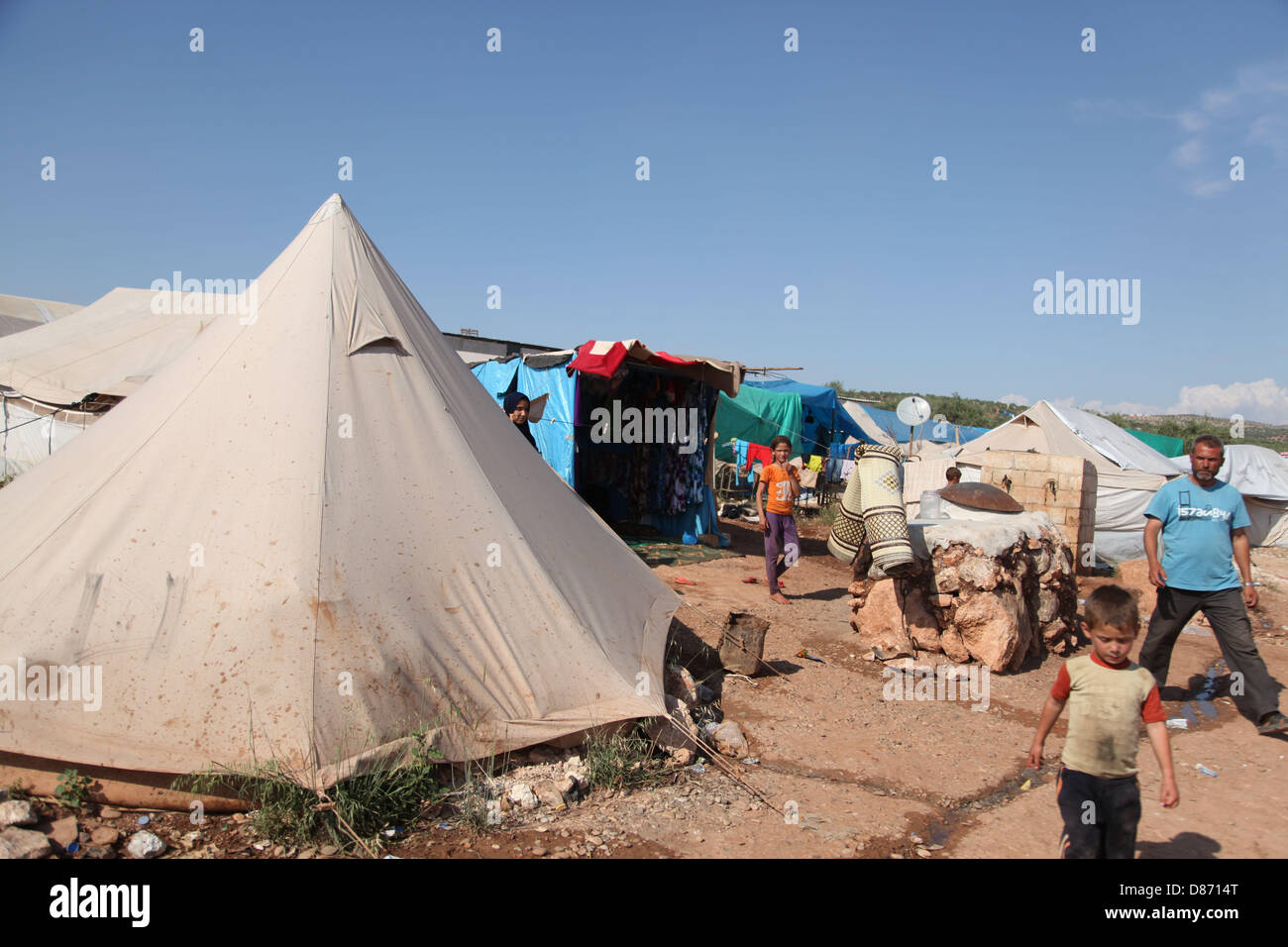 Atma, Syria. 20th May 2013. Many Syrian refugee families have fled ...