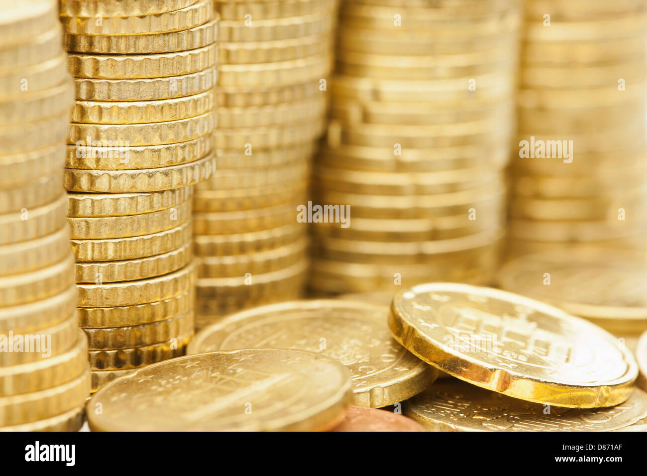 Euro coin stacks hi-res stock photography and images - Alamy