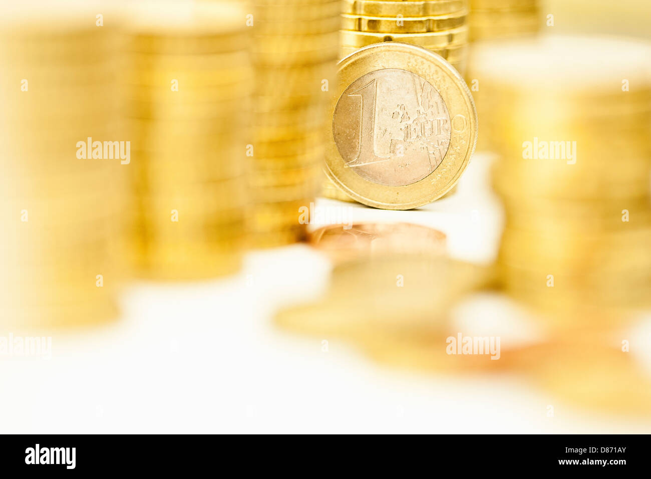 Euro coin stacks hi-res stock photography and images - Alamy