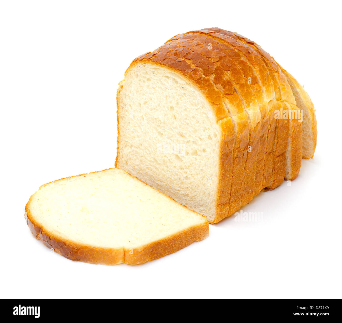 Sliced bread isolated on white background Stock Photo - Alamy