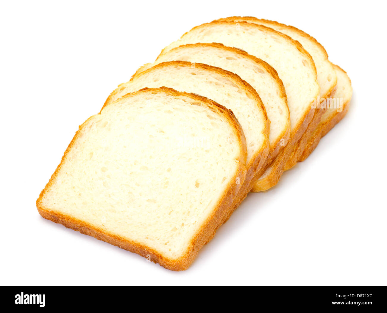 Sliced bread isolated on white background Stock Photo - Alamy