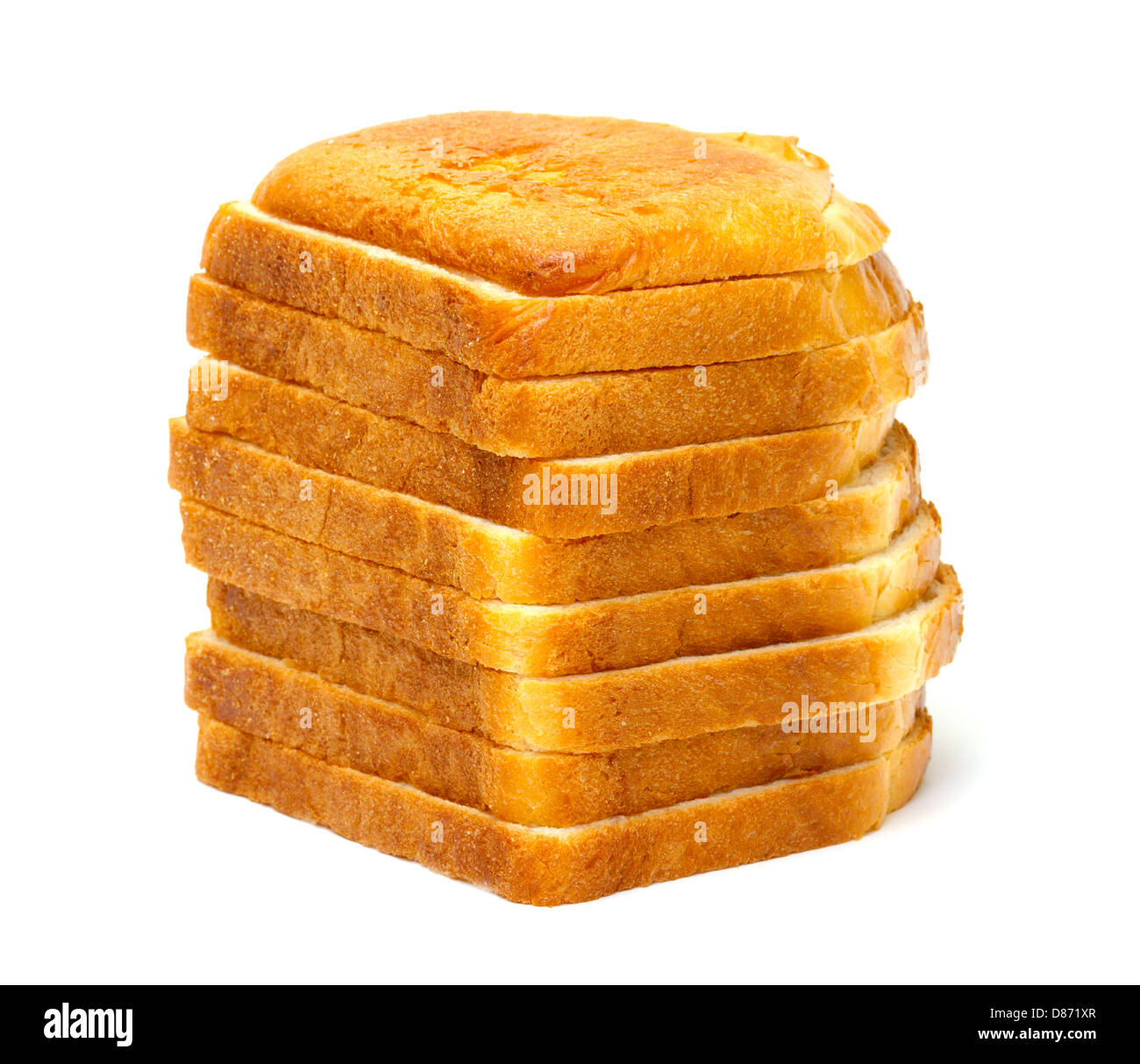 Sliced bread isolated on white background Stock Photo - Alamy