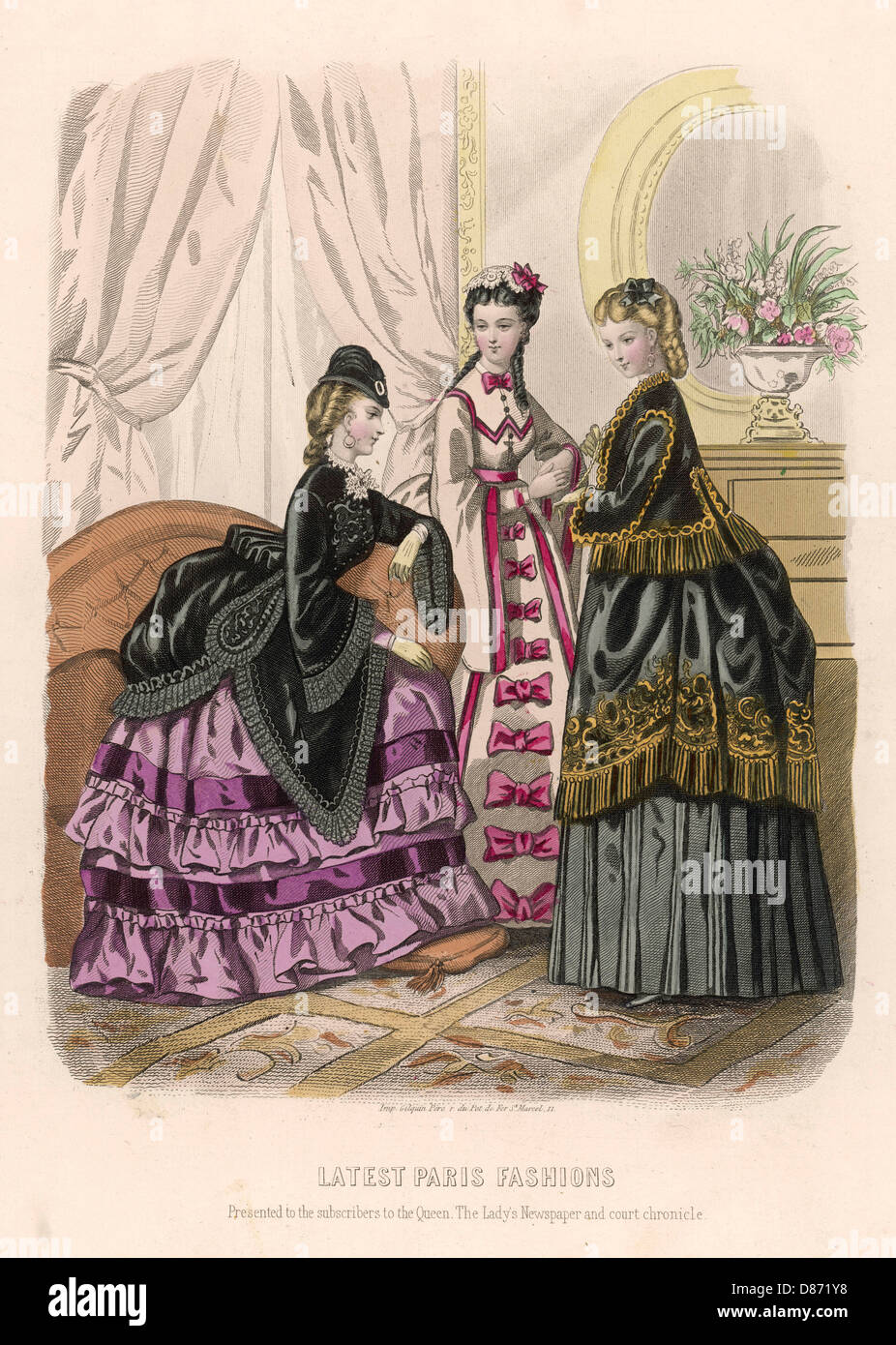 Costume November 1869 Stock Photo - Alamy