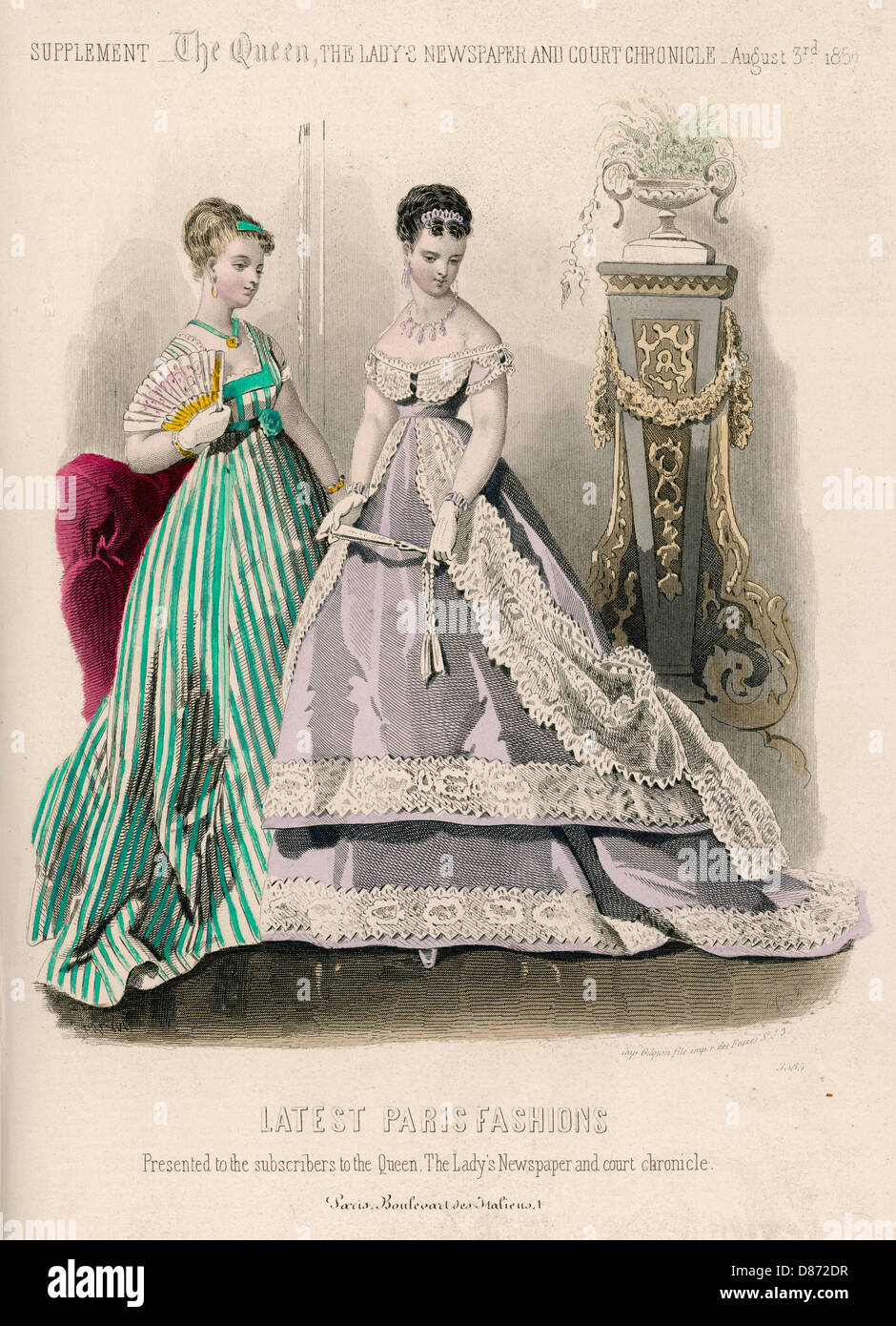 Costume August 1867 Stock Photo - Alamy