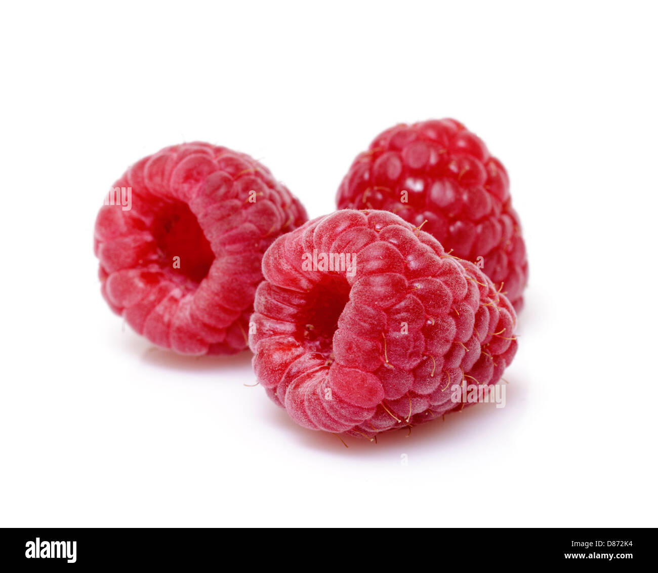 Fresh raspberry on white background Stock Photo - Alamy