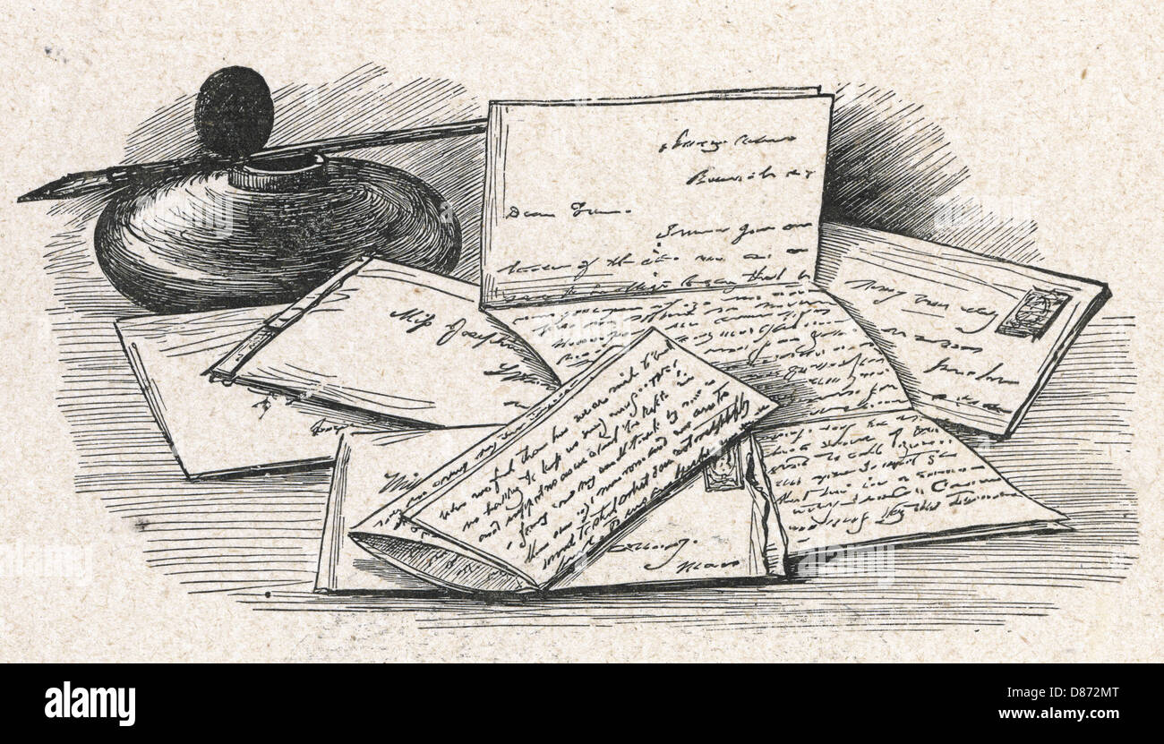 Writing Letters Stock Photo - Alamy