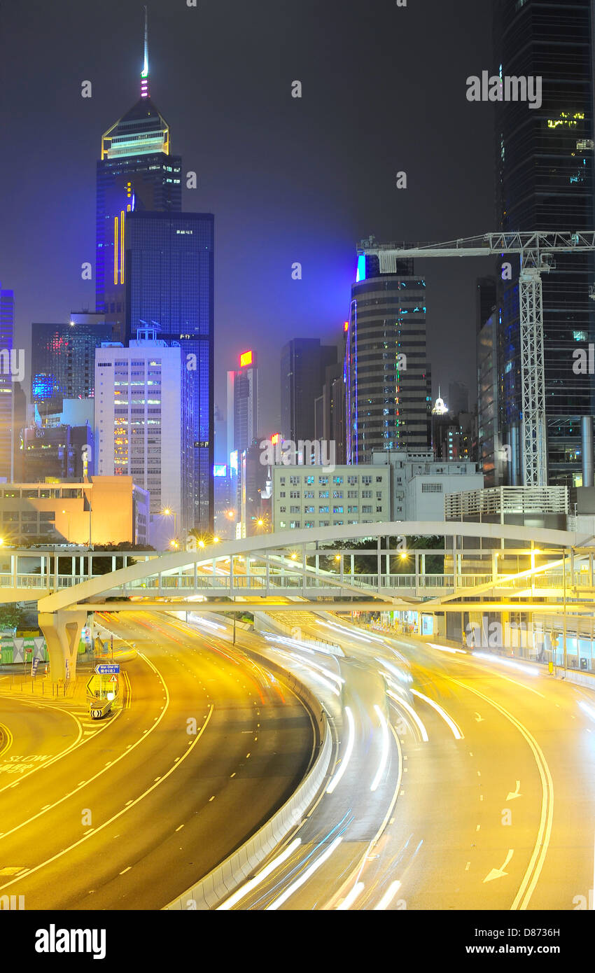Hong kong city skyline traffic hi-res stock photography and images - Alamy