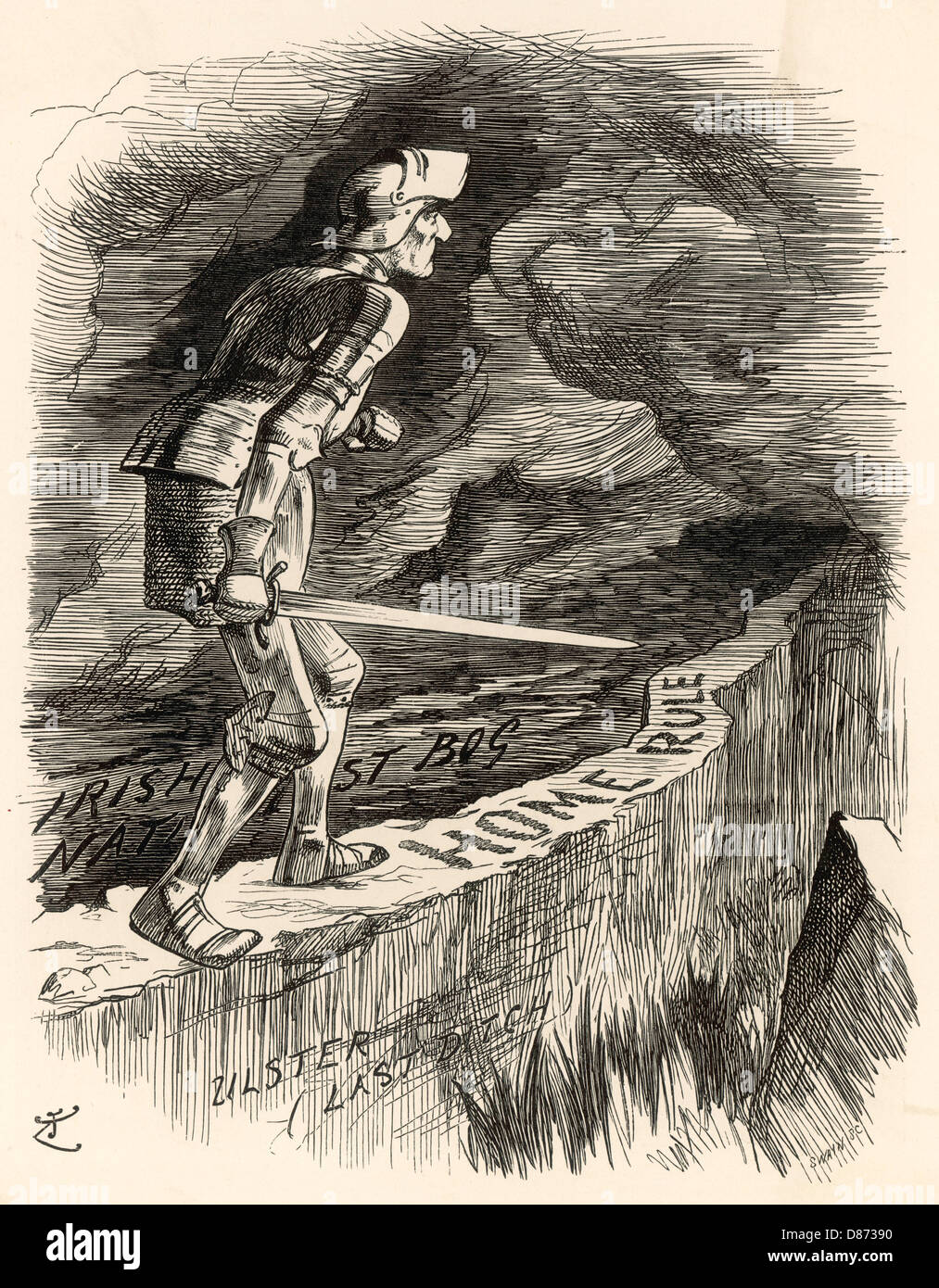 Cartoon, Gladstone and Home Rule Stock Photo - Alamy