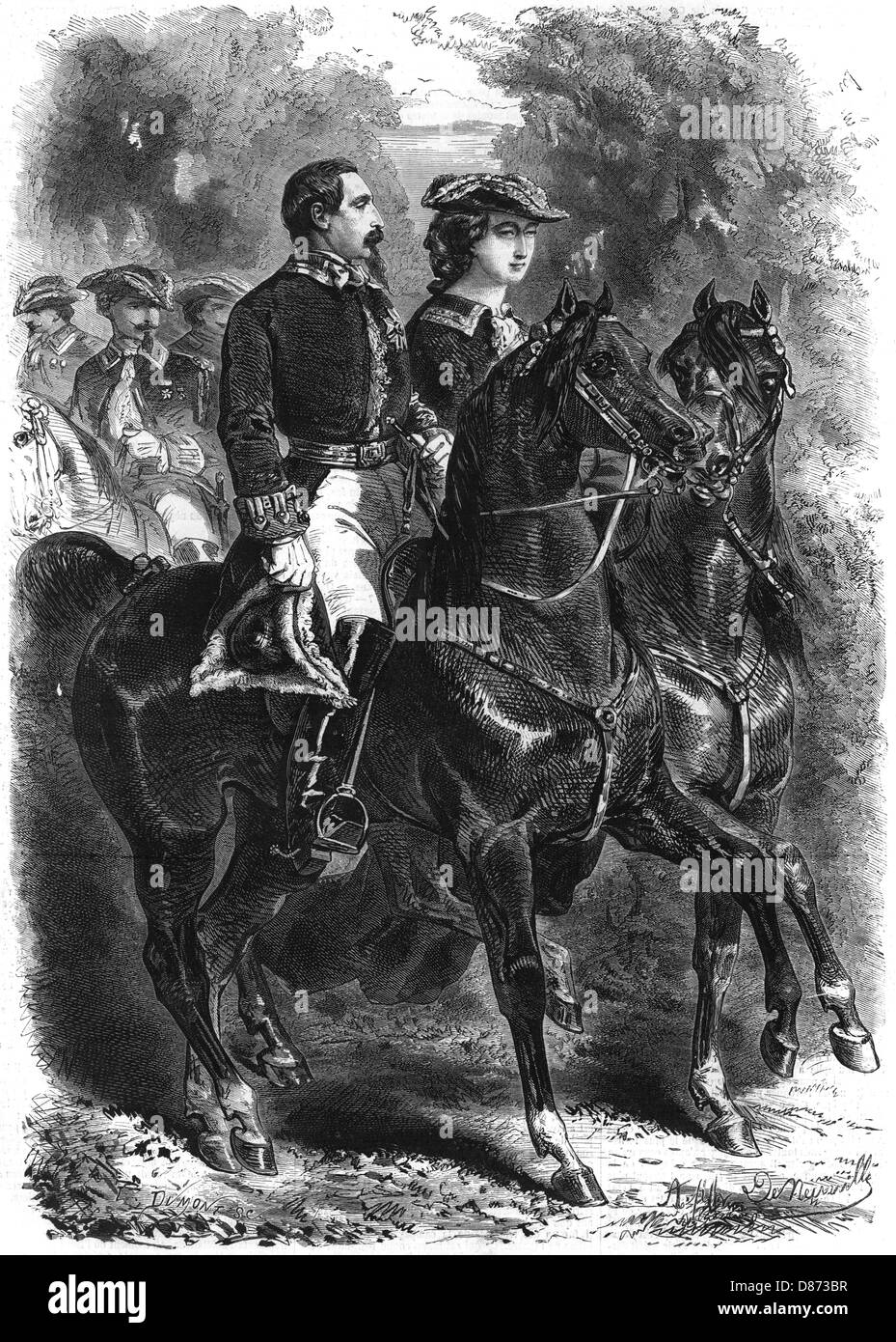 NAPOLEON III OUT RIDING Stock Photo - Alamy