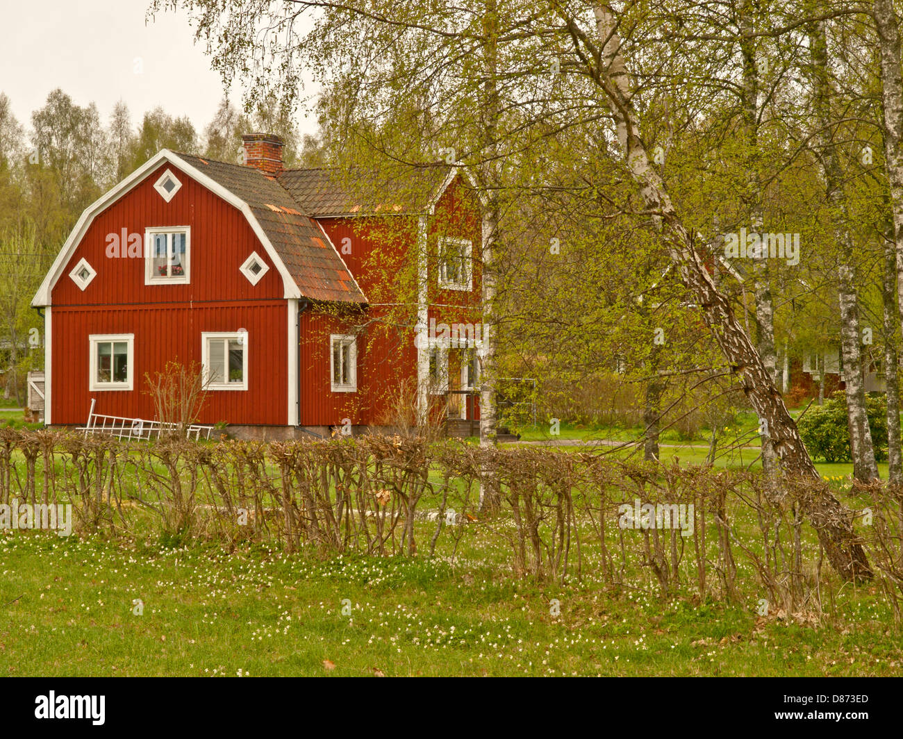Typical swedish red house hi-res stock photography and images - Alamy