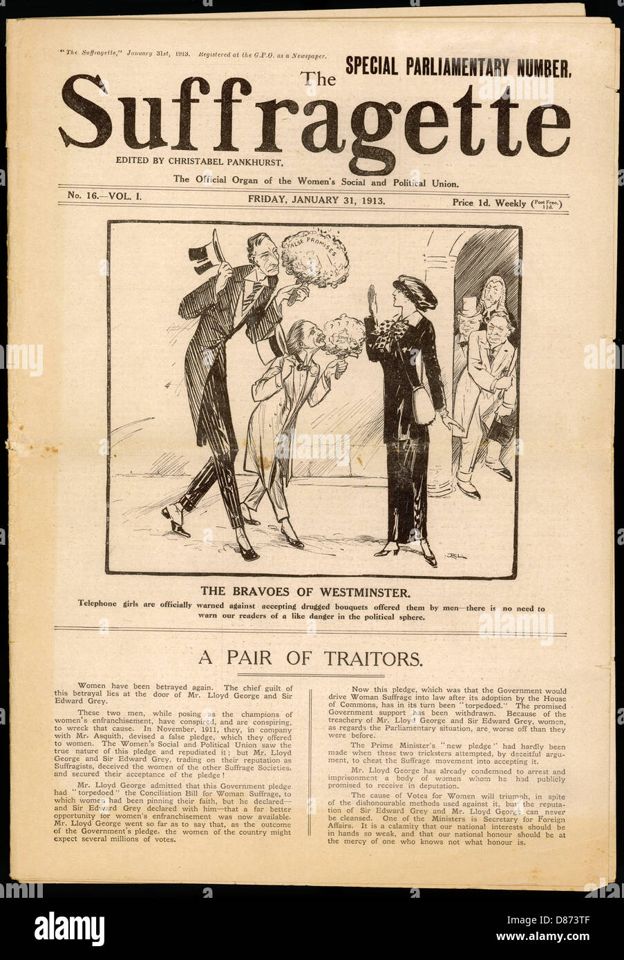 Newspapers suffragette hi-res stock photography and images - Alamy