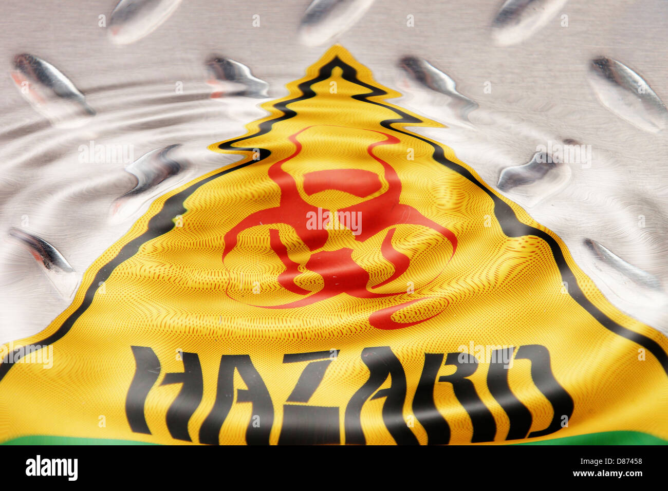 Biohazard sign in water, close up Stock Photo - Alamy