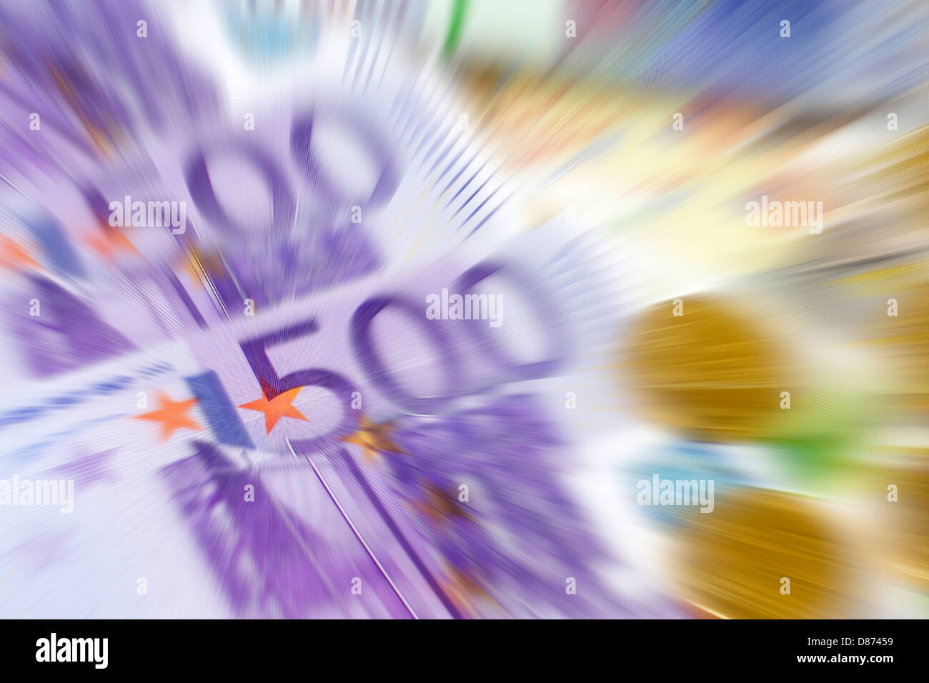 500 Euro notes and coins, close up Stock Photo - Alamy