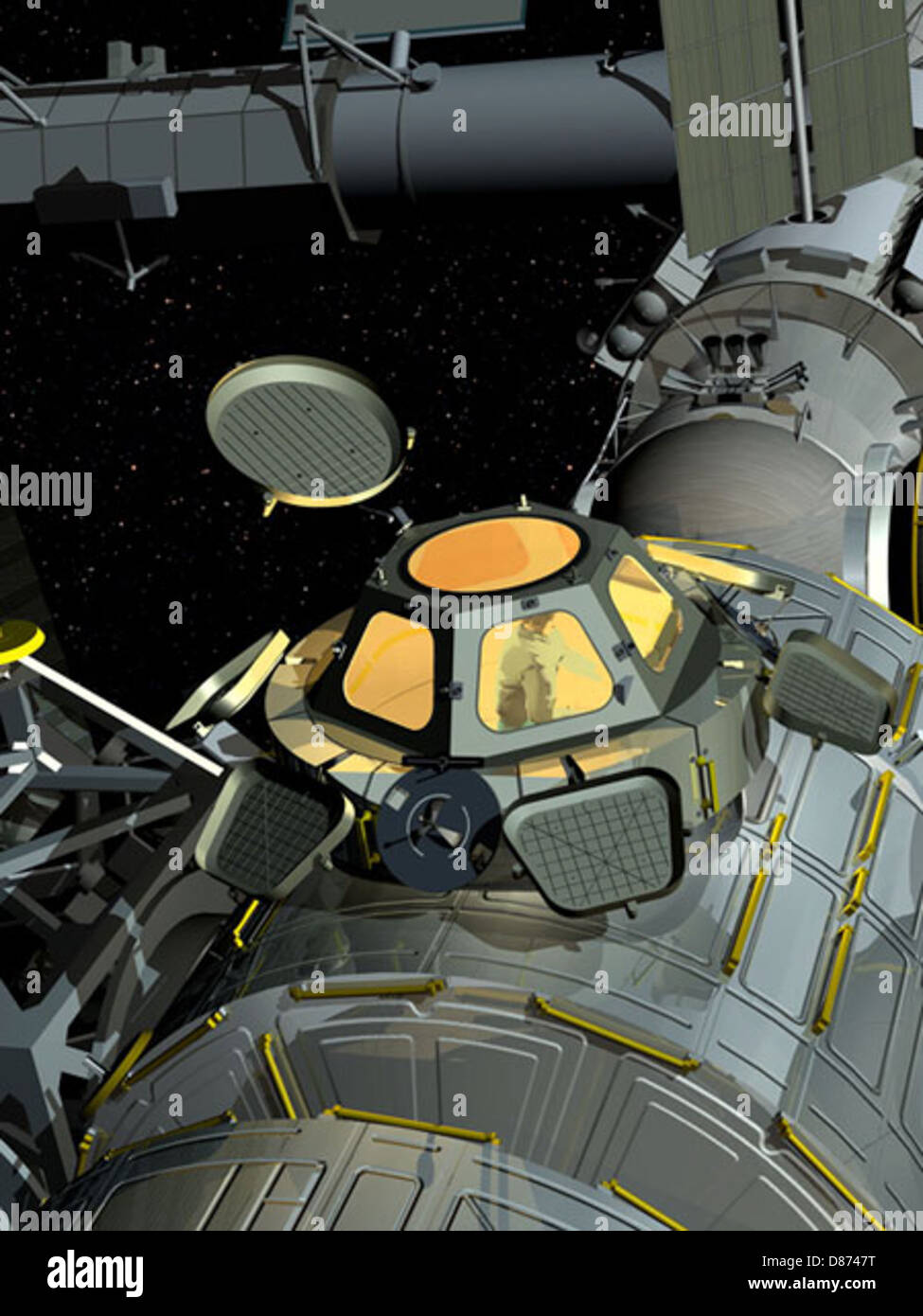 A simulation of the Cupola module aboard the International Space ...