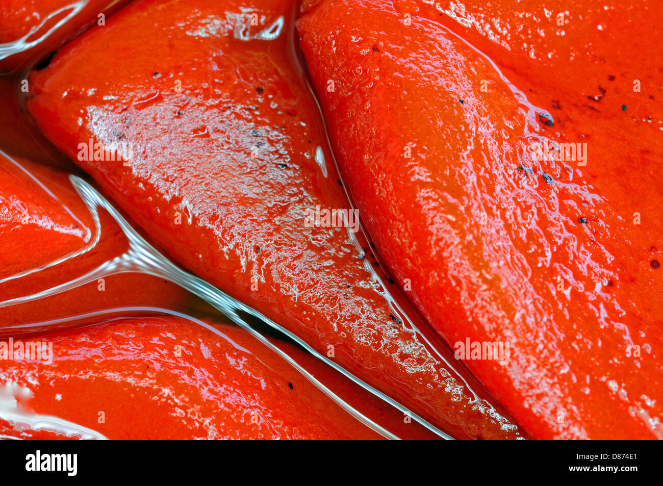 Shiny red roasted peppers hi-res stock photography and images - Alamy