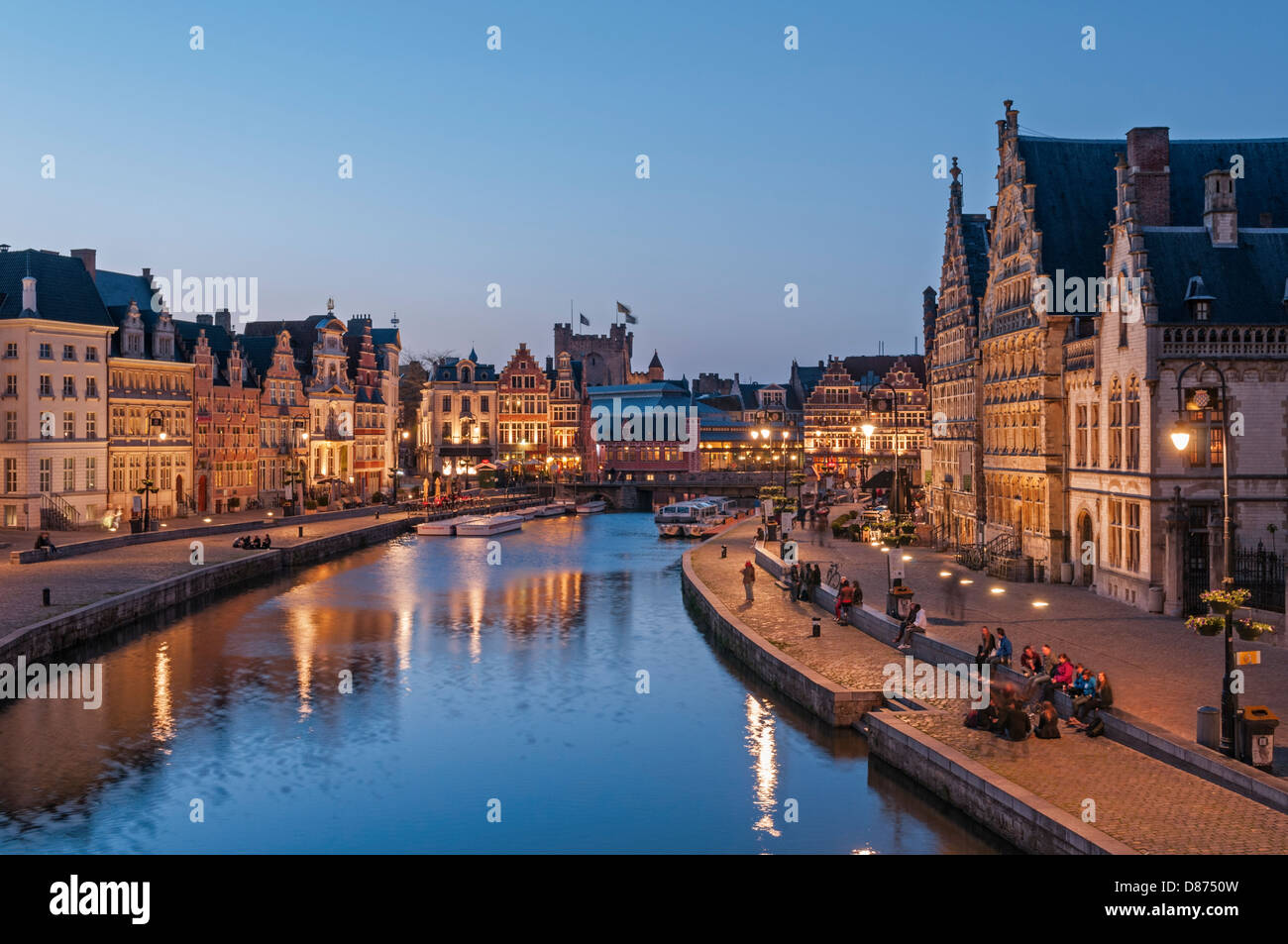 The Graslei and Korenlei Ghent Belgium Stock Photo - Alamy