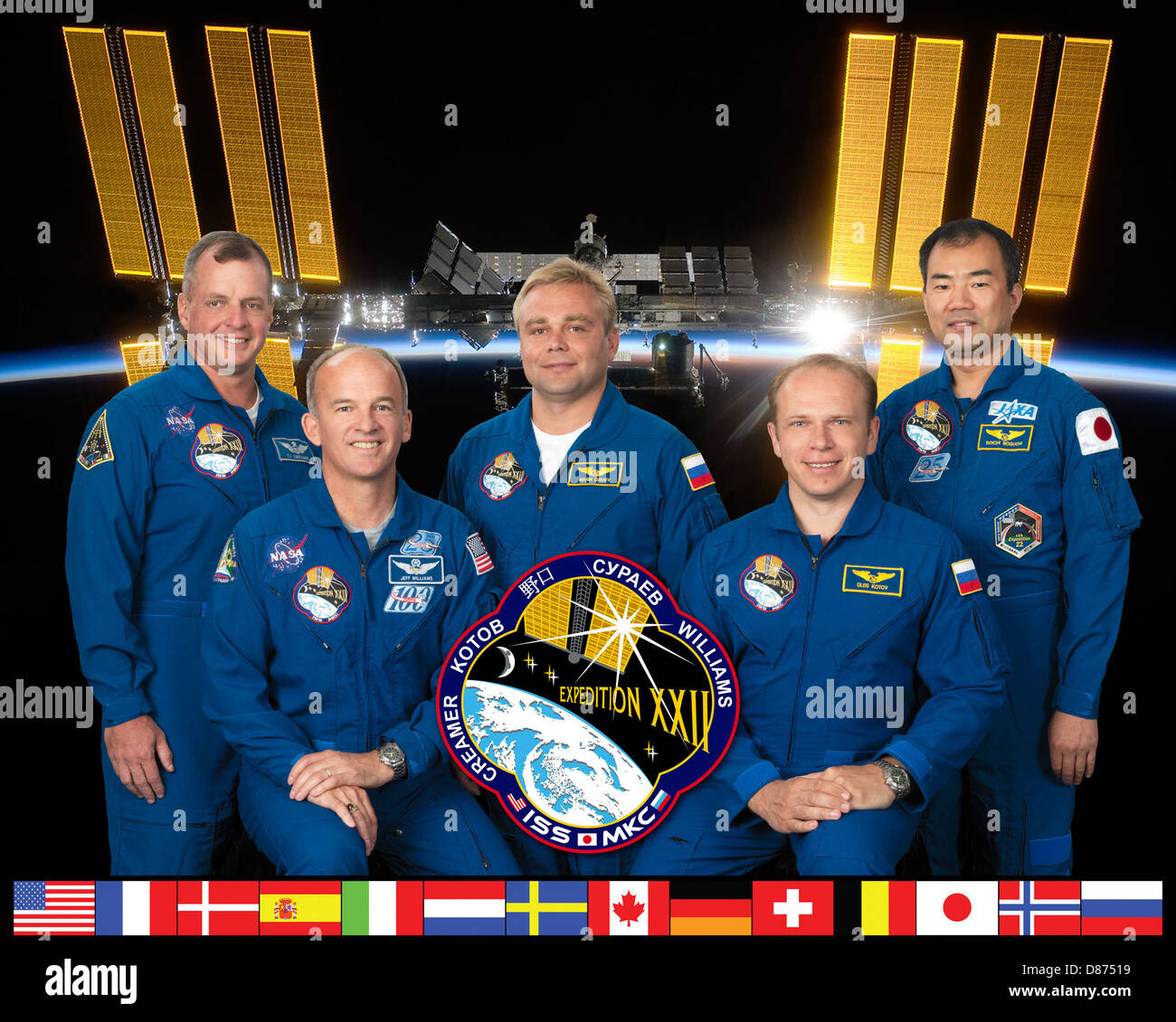 Expedition 22 crew members aboard the International Space Station ...