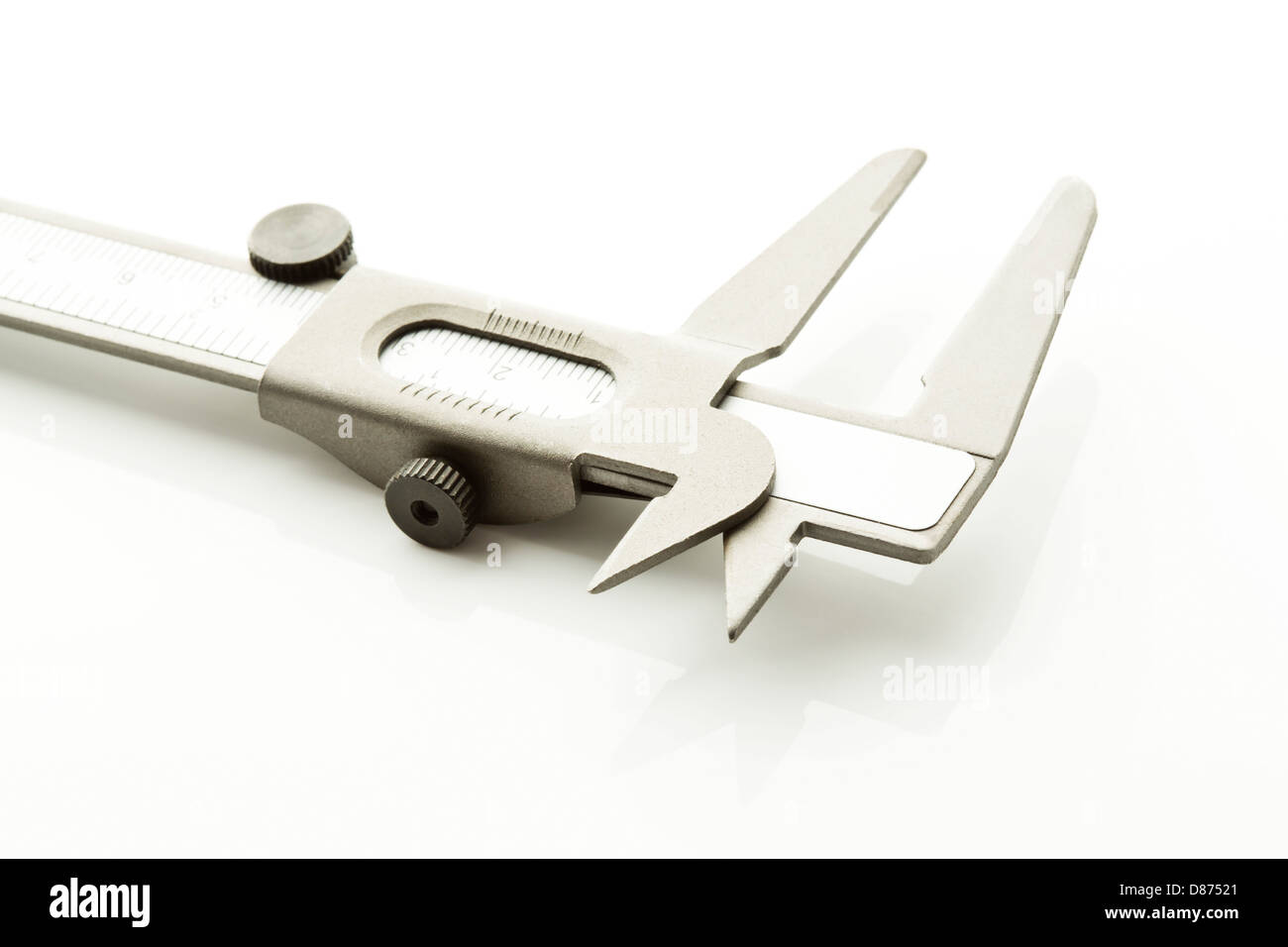 Vernier calliper on white background, close up Stock Photo - Alamy