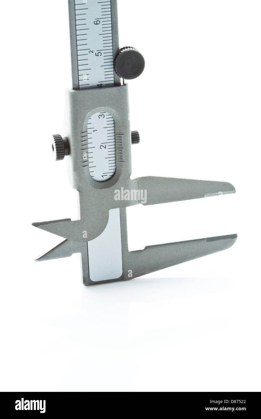 Vernier calliper on white background, close up Stock Photo - Alamy