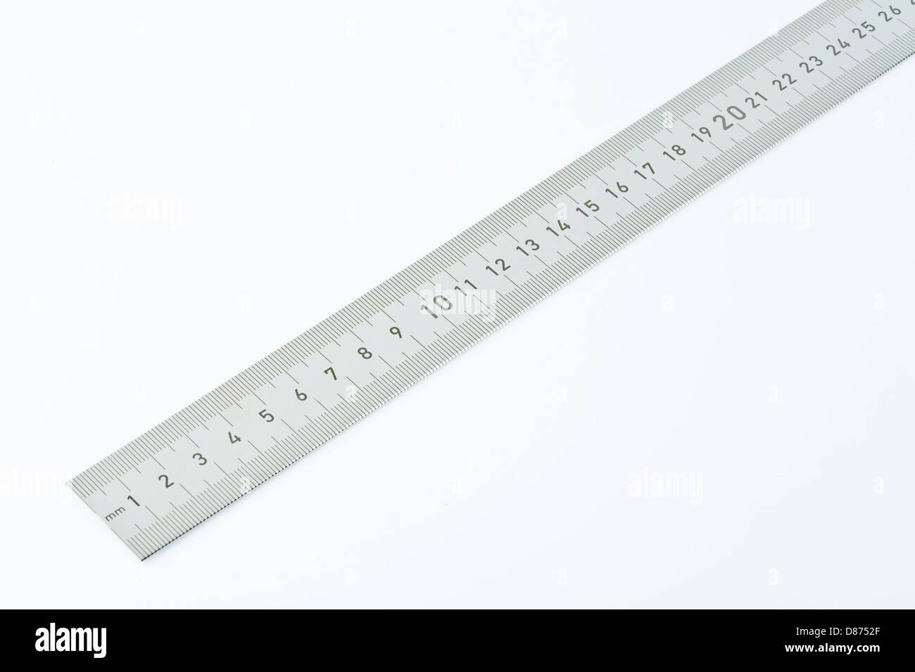 Ruler on white background, close up Stock Photo - Alamy