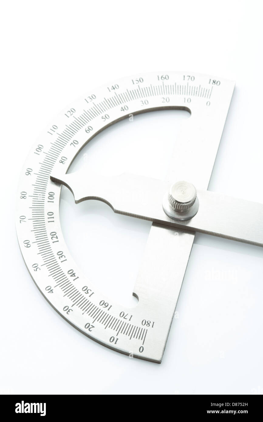 Protractor on white background, close up Stock Photo - Alamy
