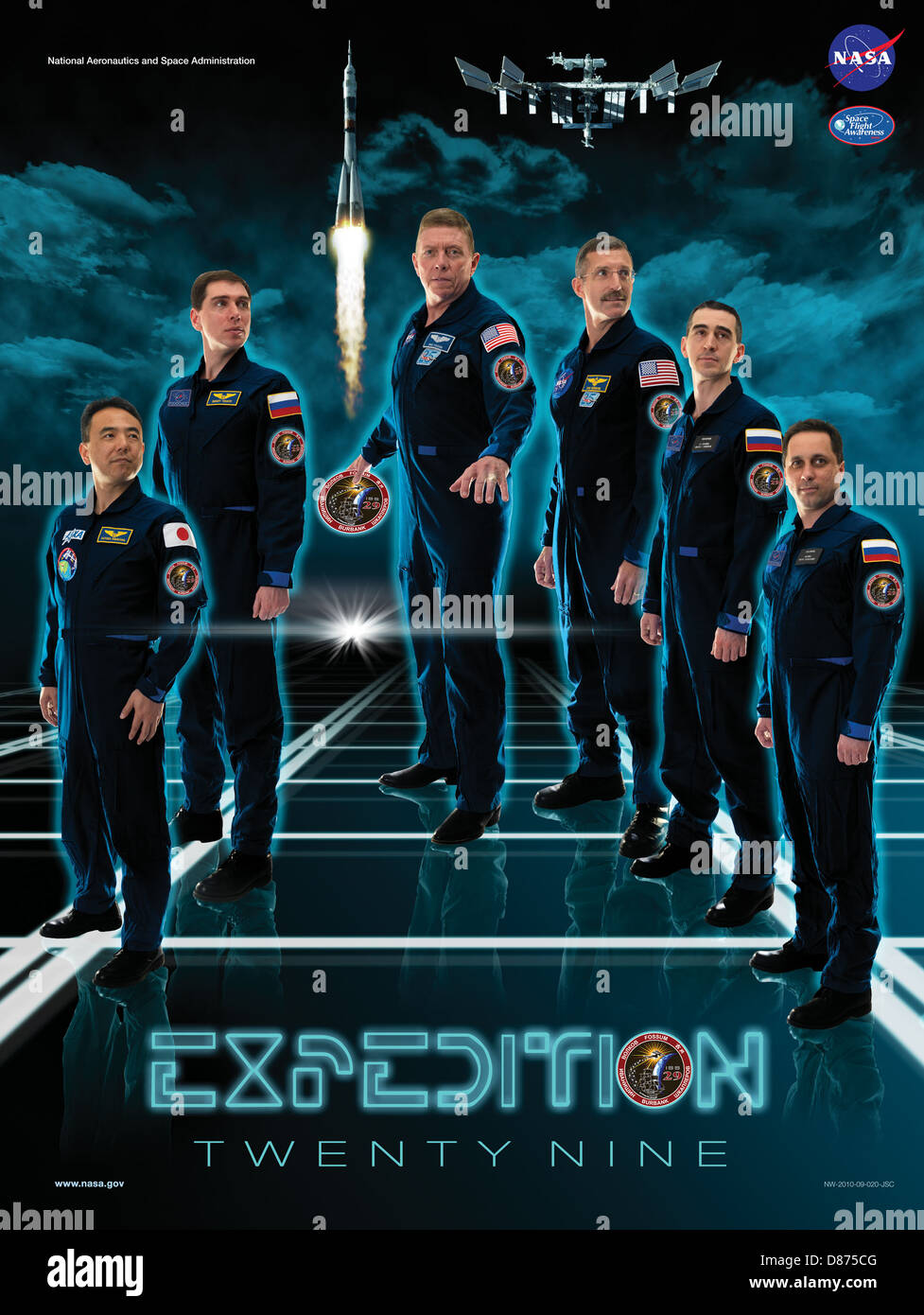 The Expedition 29 crew is featured in a promotional poster for the ...