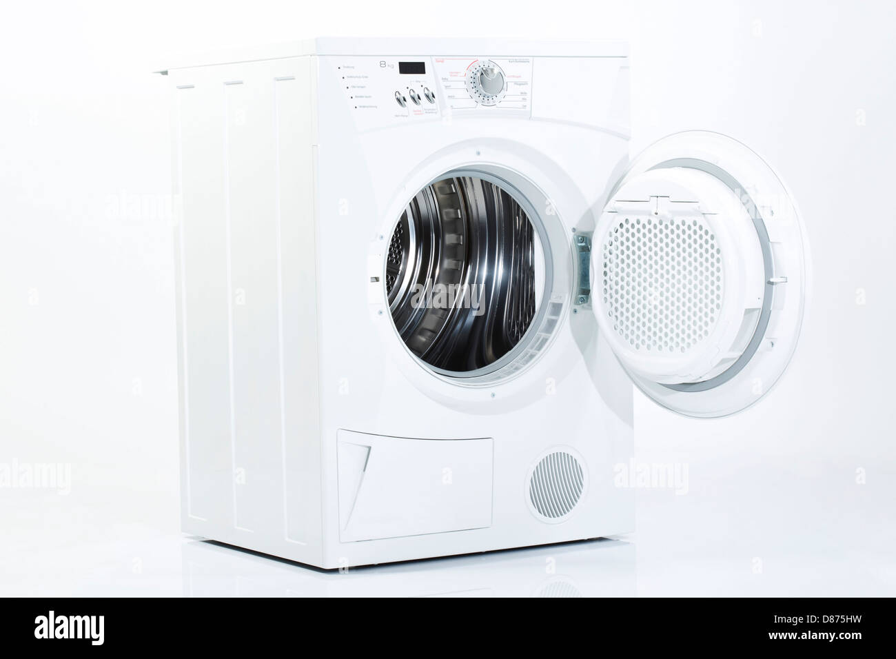 Washing machine on white background Stock Photo - Alamy