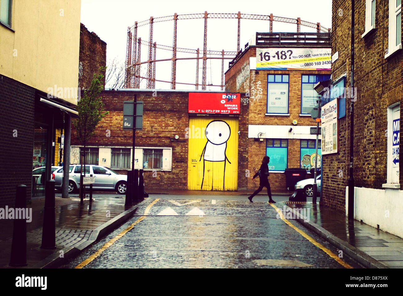 Graffiti examples in Hackney shoreditch area in London. May 2013. Photo ...